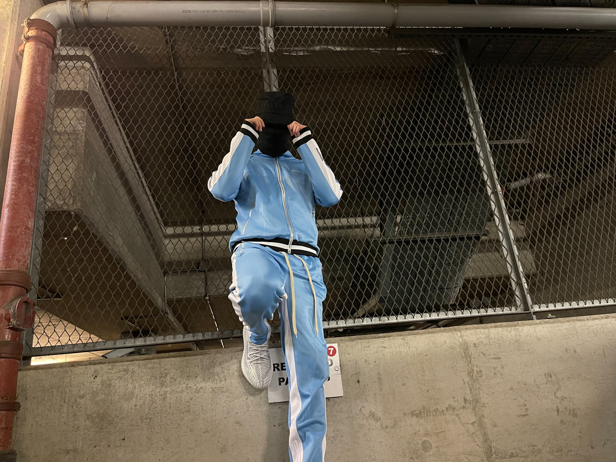 Vulcan Sky Blue Tracksuit Spring 22 just in | Stealth London