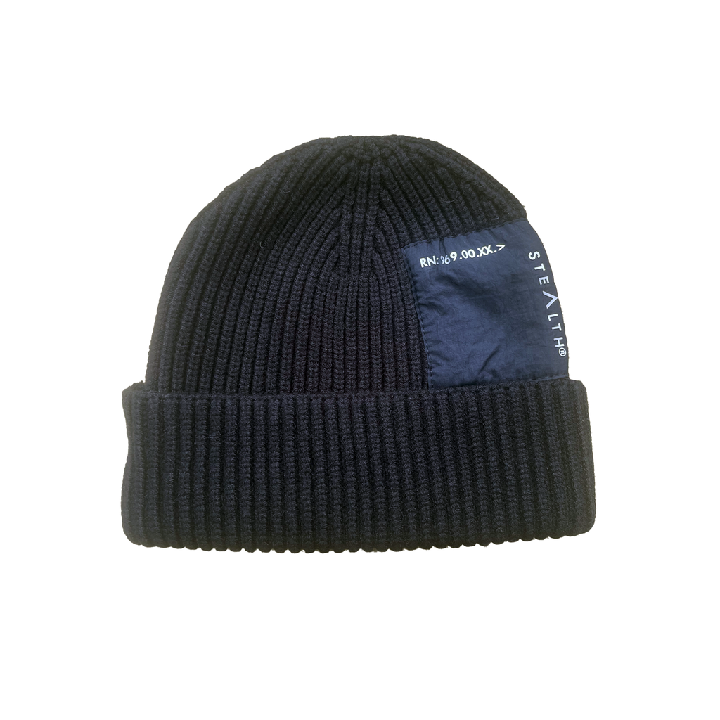 Patch Tech Beanie Black | Stealth London