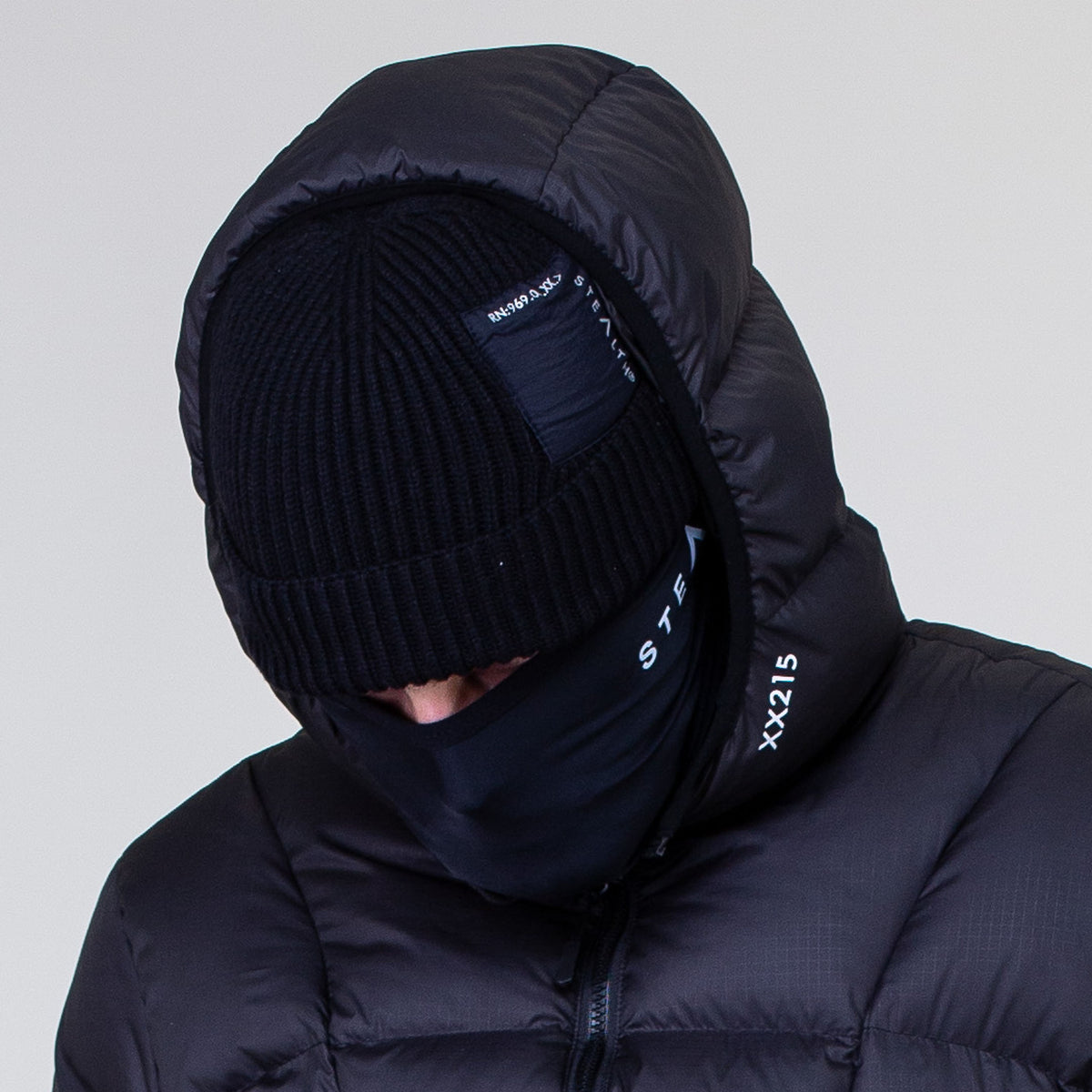 Patch Tech Beanie Black | Stealth London