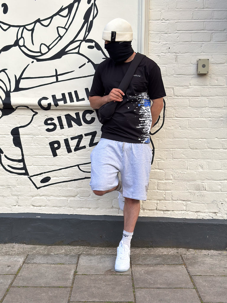 Line em up Tee Shirt (Black) | Stealth London