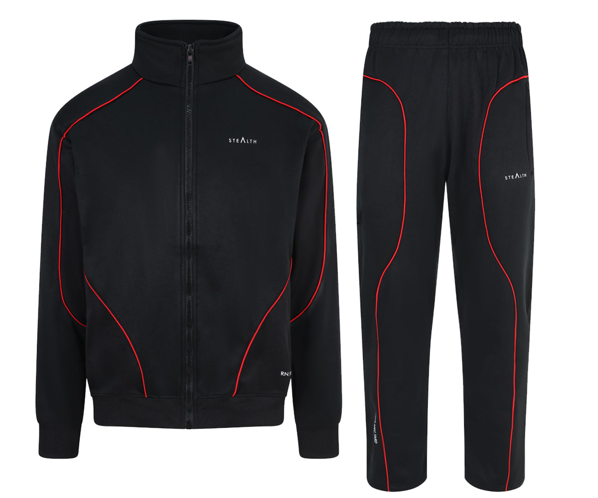 Apex Tracksuit (Black Red) | Stealth London