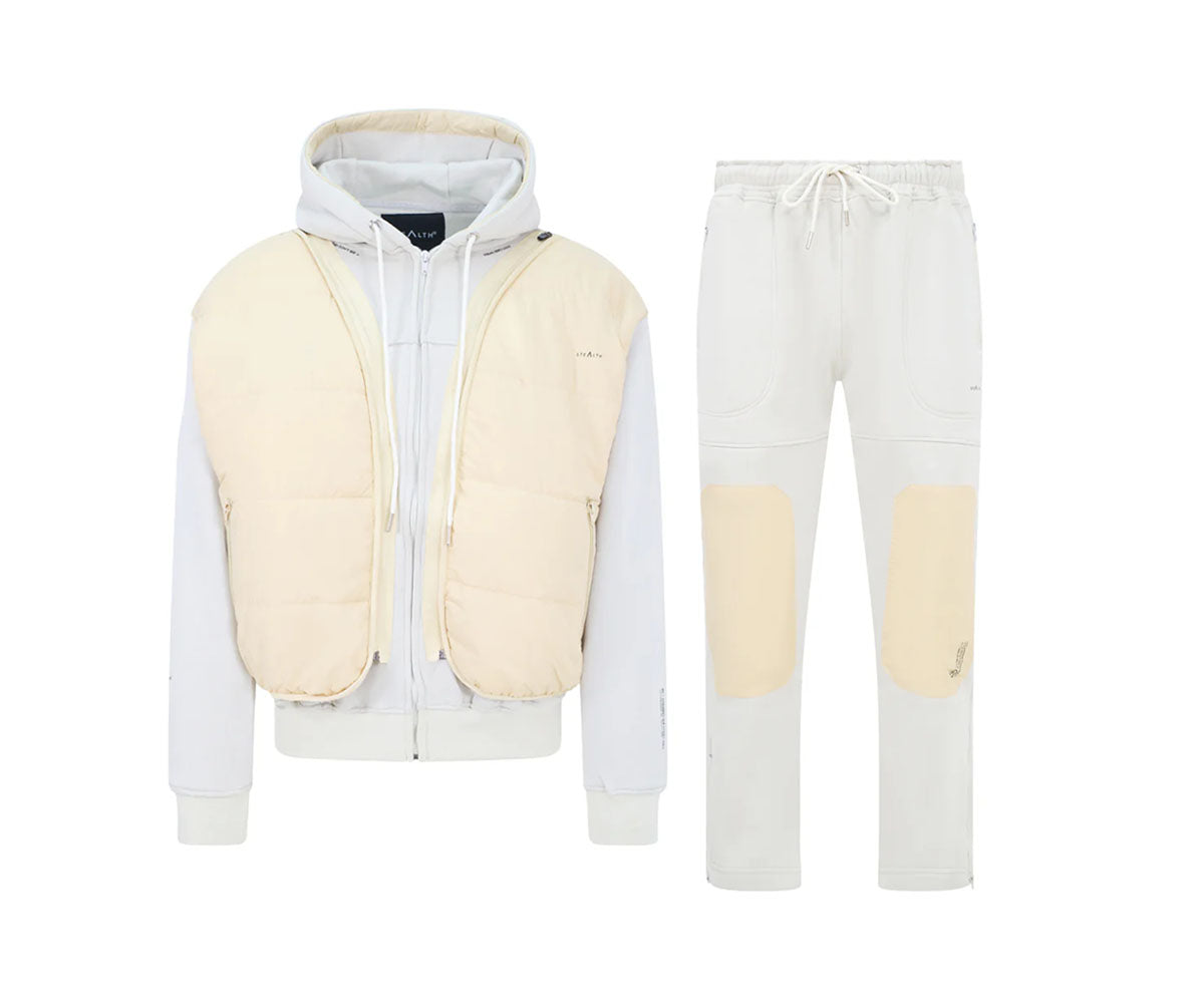 Gratton Tracksuit (Beige) | Stealth London