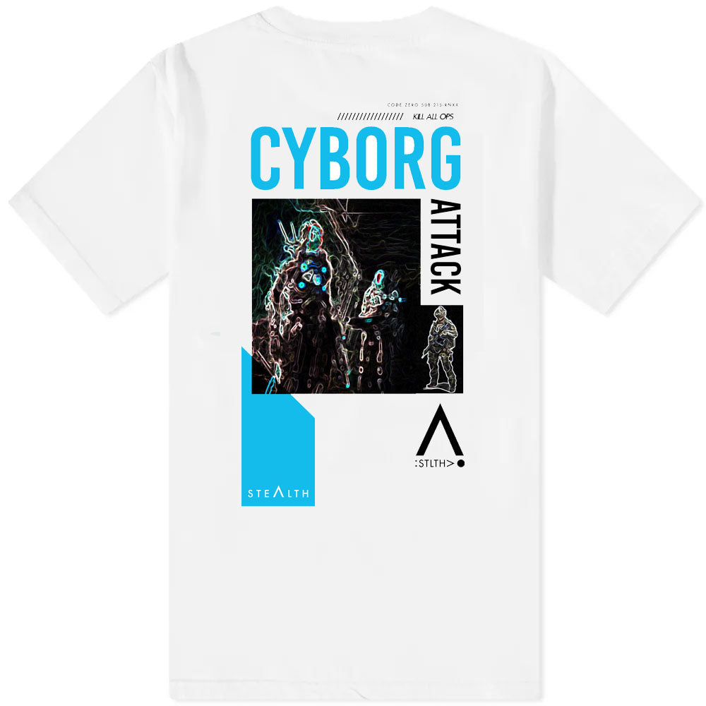 Cyborg Tee Shirt (White) | Stealth London